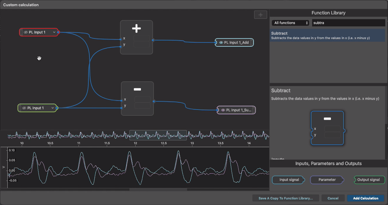 How are custom channel calculations created and edited in LabChart ...