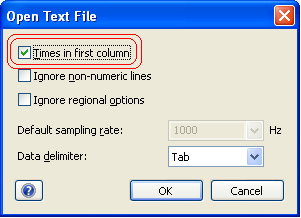 How can I import a text file into LabChart that doesn't have a time ...